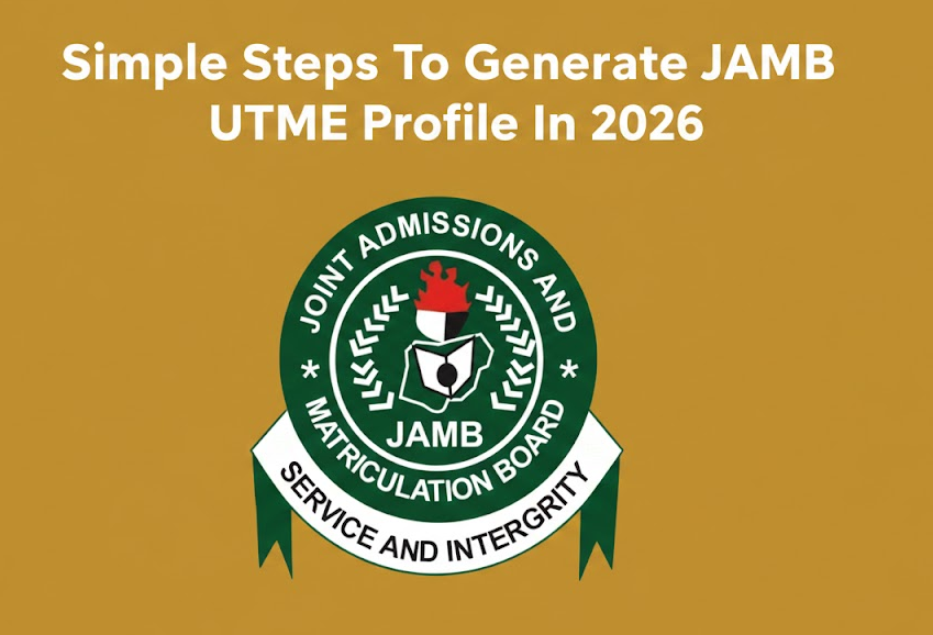 Simple Steps To Generate JAMB UTME Profile In 2026 - Songbux